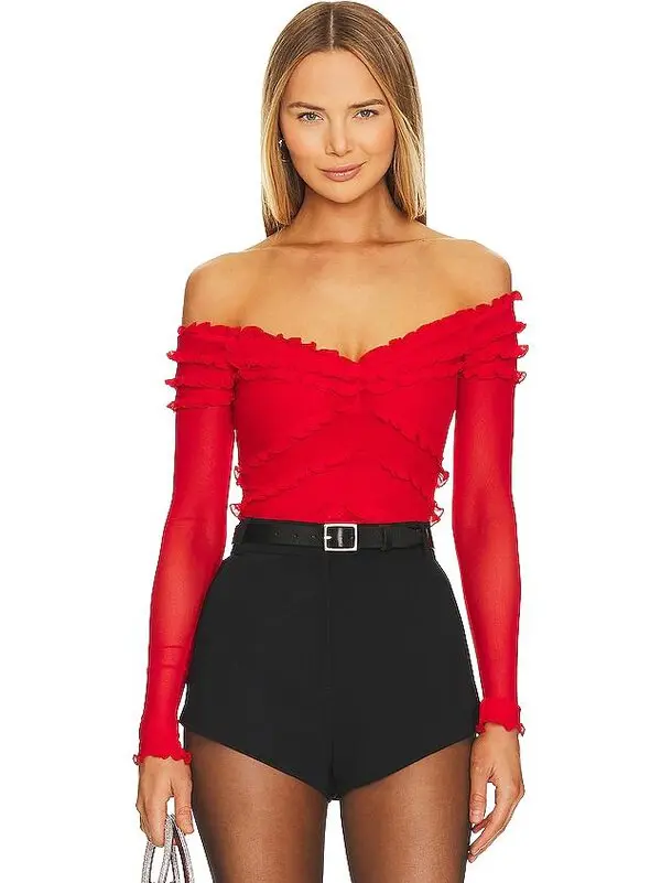 Majorelle Elise Bodysuit - Cherry Red