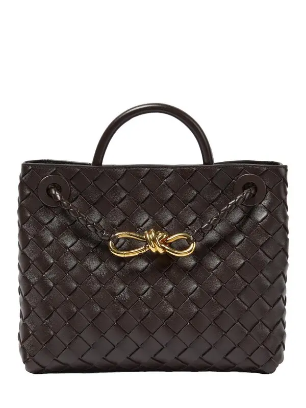 Bottega Veneta Andiamo Small Leather Shoulder Bag - Brown