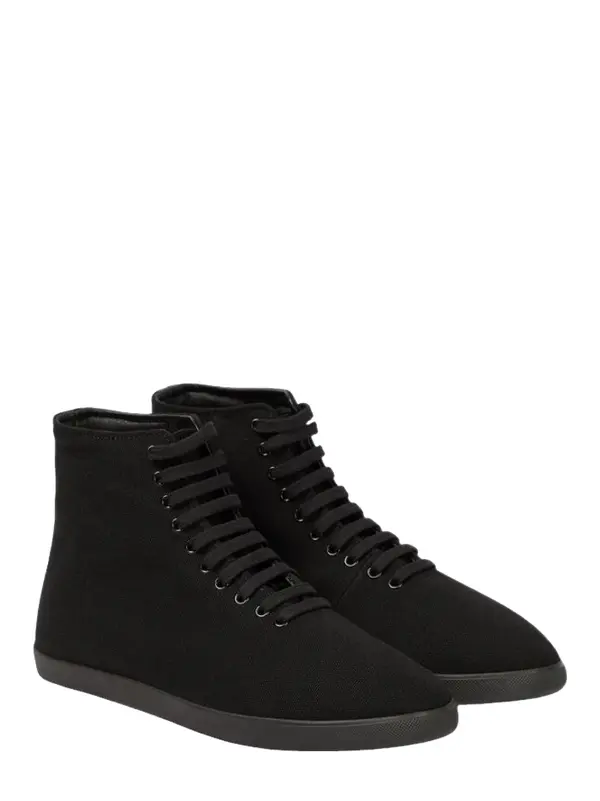 THE ROW Canvas High-top Sneakers - Black