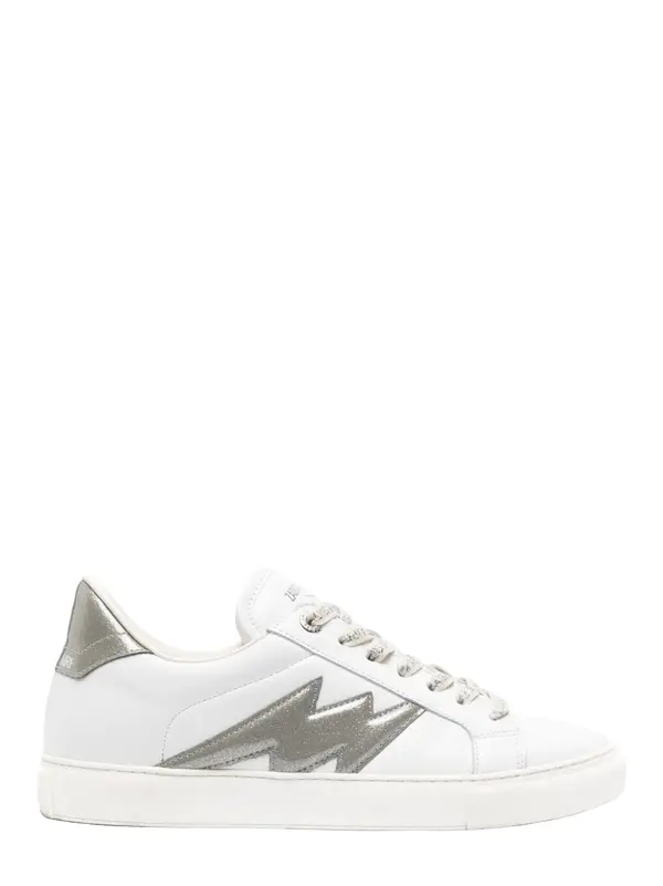Zadig&Voltaire La Flash Leather Sneakers - White