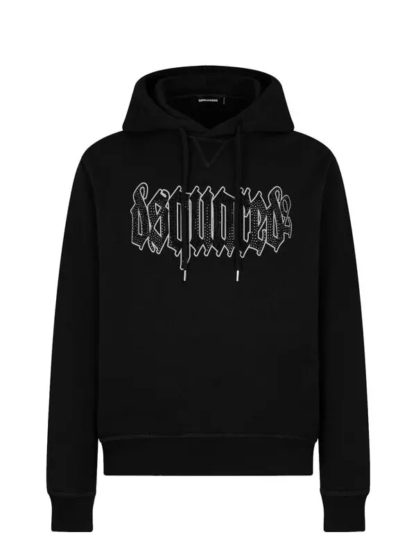Dsquared2 Stud-embellished Logo Hoodie - Black