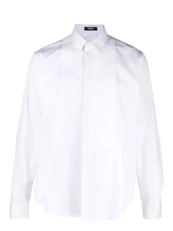 Versace Barocco-motif Poplin Shirt - White