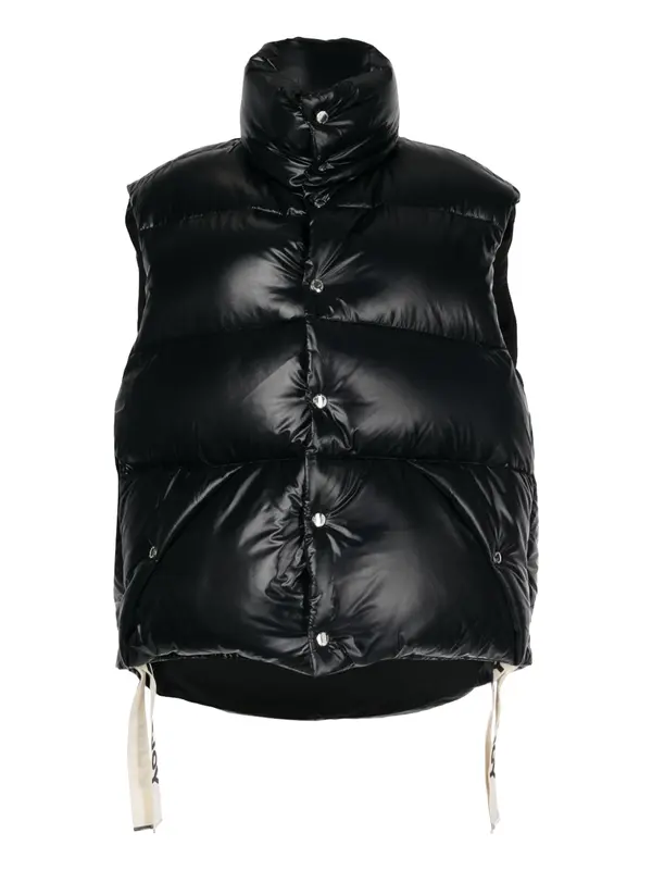Khrisjoy Logo-tape Puffer Gilet - Black
