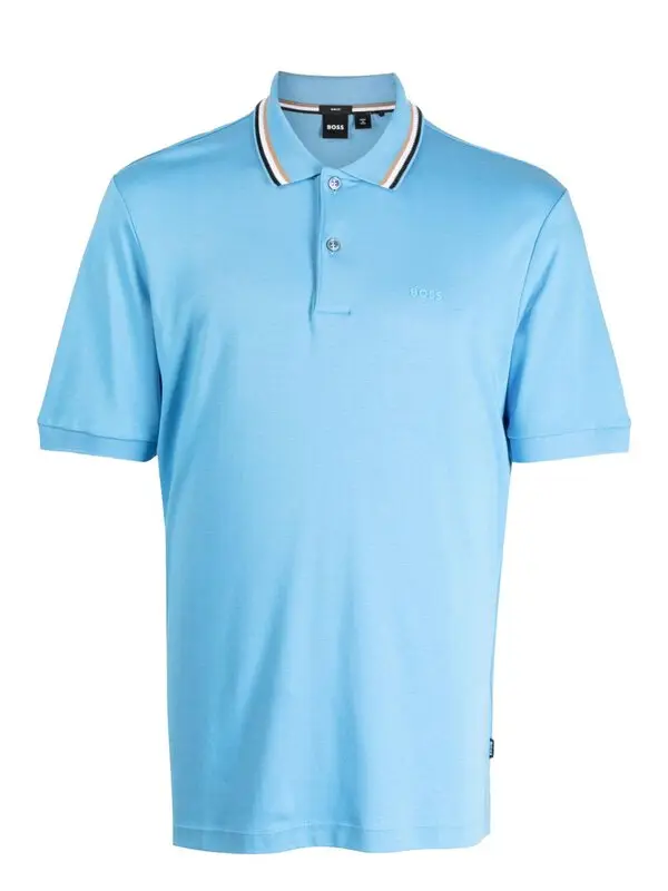 BOSS Penrose Cotton Polo Shirt - Blue