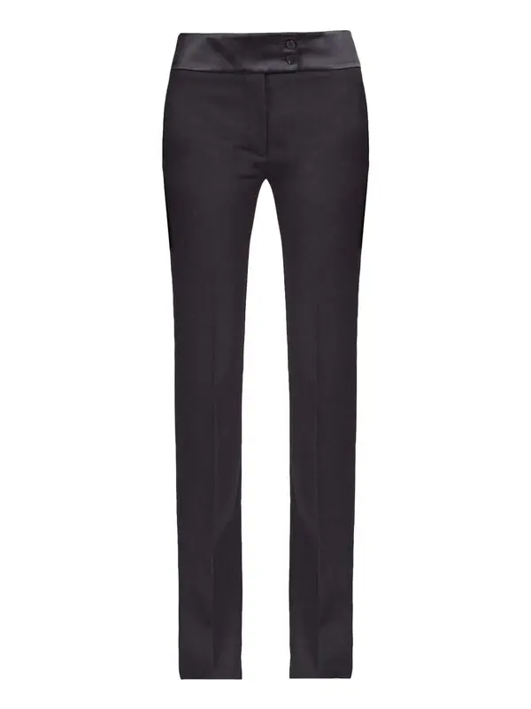 FERRAGAMO Tuxedo Straight-leg Trousers - Black