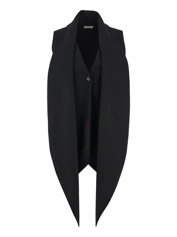 FERRAGAMO Sash-detail Waistcoat - Black