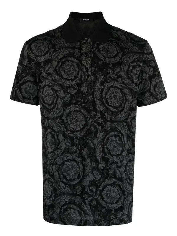 Versace Barocco Polo Shirt - Grey