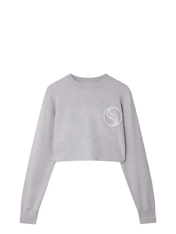 Stella McCartney S-wave Cropped Sweatshirt - Grey