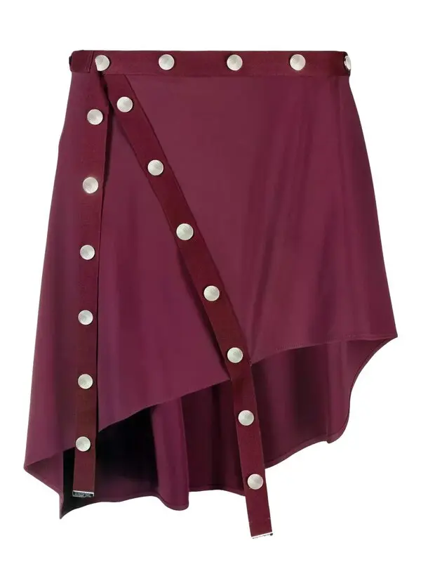 Attico Button-embellished Miniskirt - Purple