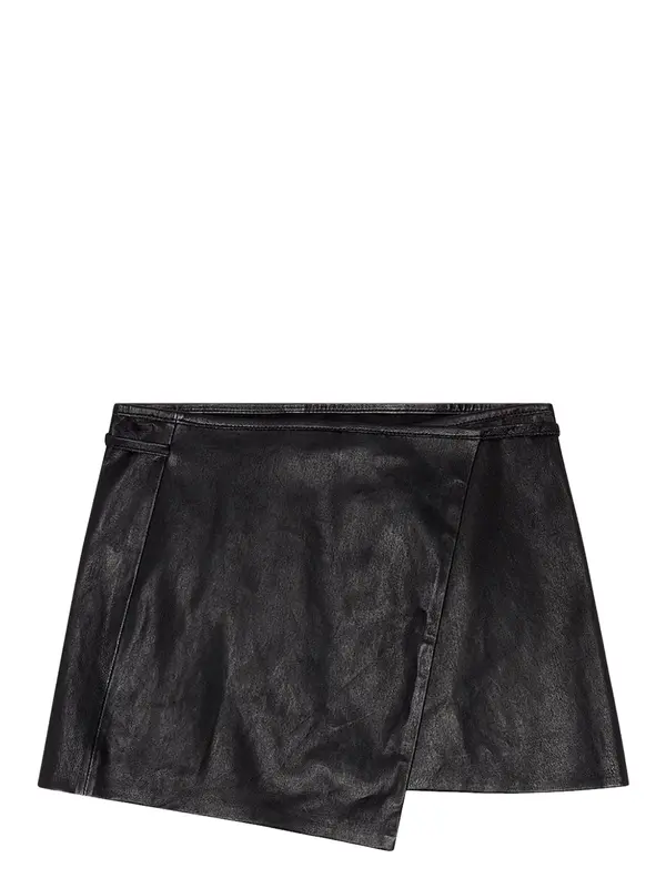 DIESEL® L-kesselle Leather Skirt - Black