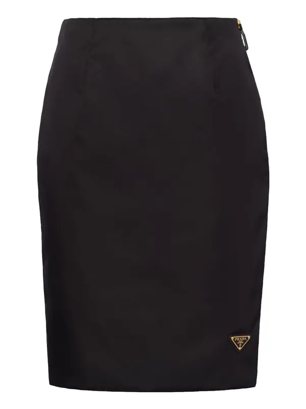 Prada Re-nylon Pencil Skirt - Black