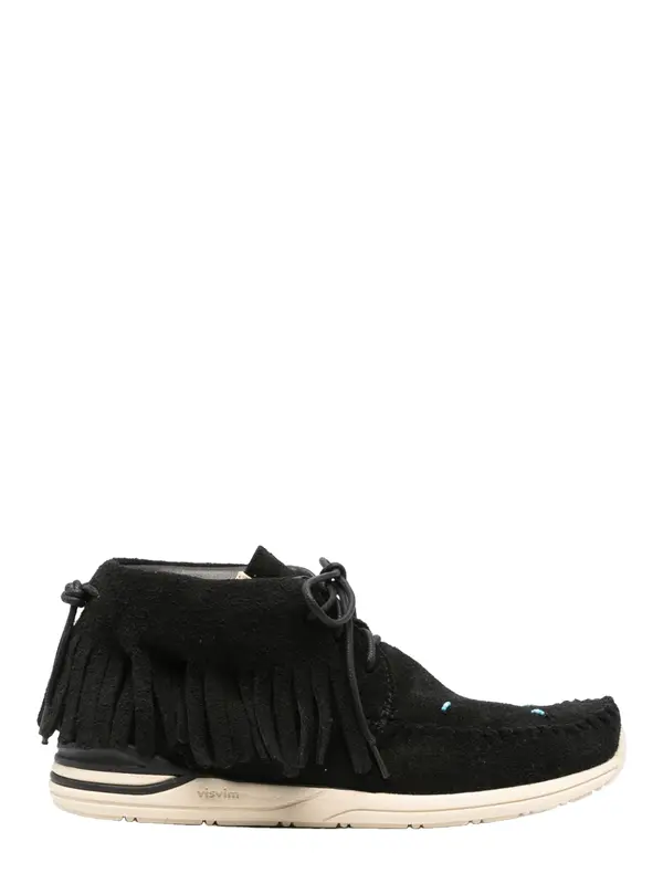 Visvim Shaman-folk Fringed Ankle Boots - Black
