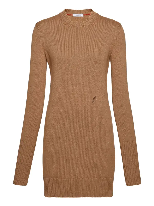 FERRAGAMO Cashmere Mini Dress - Neutrals