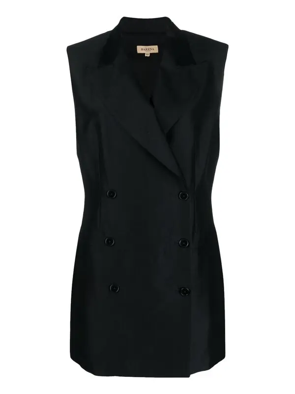Barena Venezia Bellini Double-breasted Mini Dress - Black