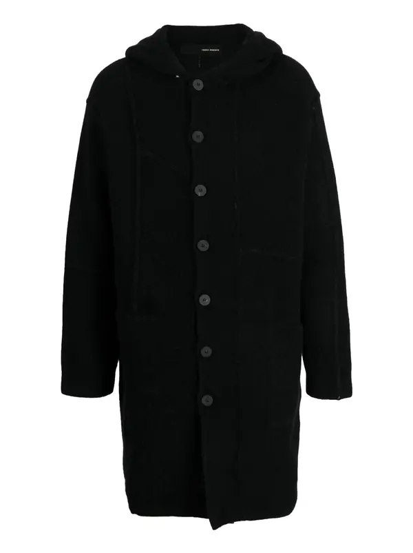 Isabel Benenato Panelled Coat - Black