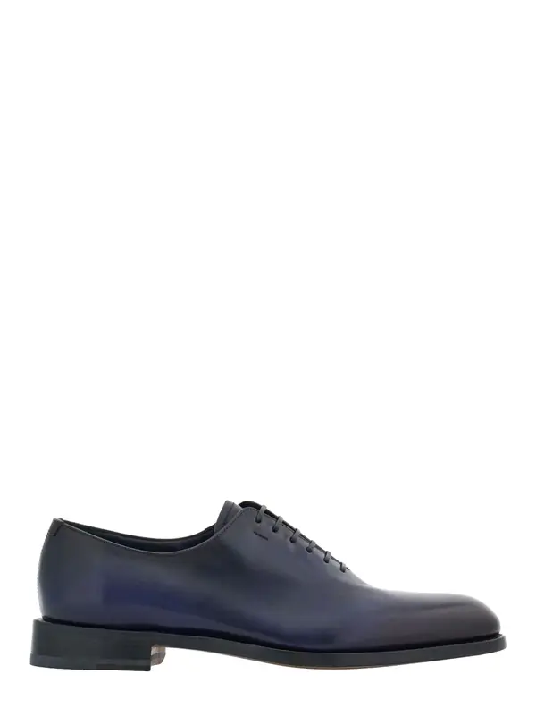FERRAGAMO Gradient Leather Oxford Shoes - Blue