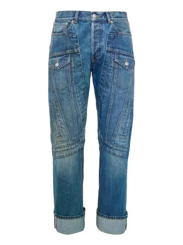 Alexander McQueen Mid-rise Straight-leg Jeans - Blue