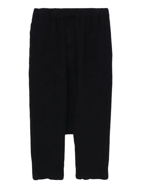 BLACK COMME DES GARÇONS Drop-crotch Cropped Trousers - Black