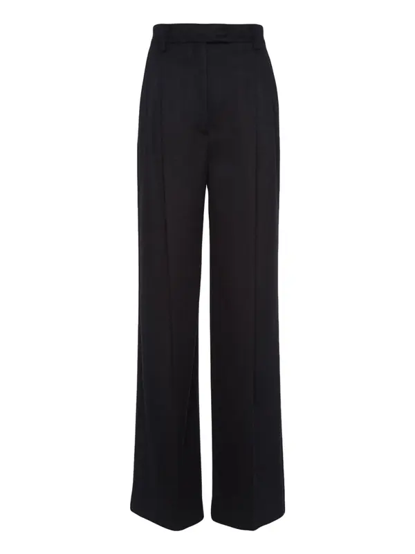 Prada Feather-trim Trousers - Black