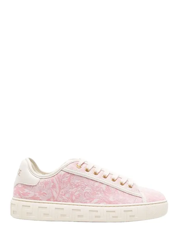 Versace Barocco Greca Low-top Sneakers - Pink