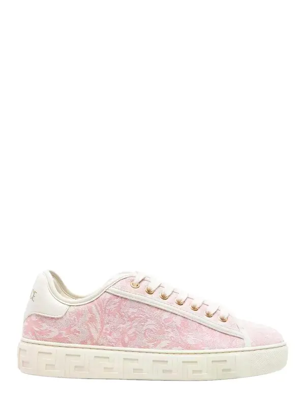 Versace Barocco Greca Jacquard Sneakers - Pink