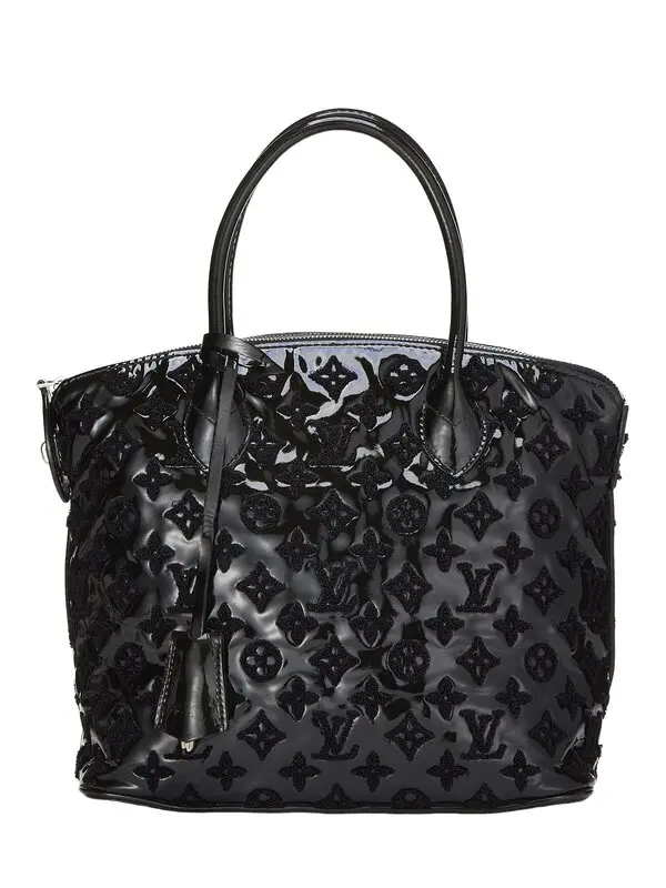 LOUIS VUITTON Monogram Patent Fascination Lockit - Black