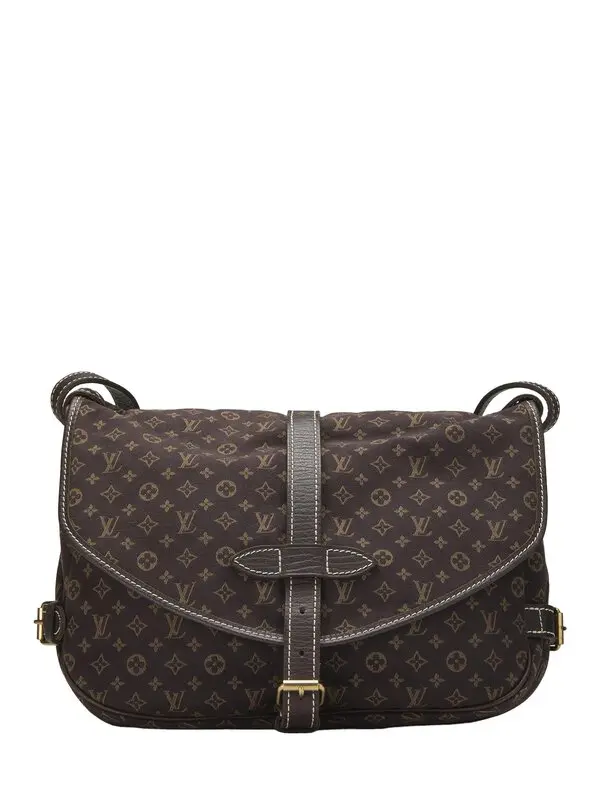 LOUIS VUITTON Monogram Mini Lin Saumur 30 - Brown