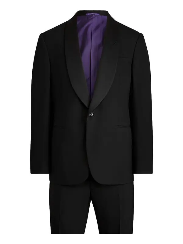 Ralph Lauren Purple Label Gregory Wool Barathea Tuxedo - Black