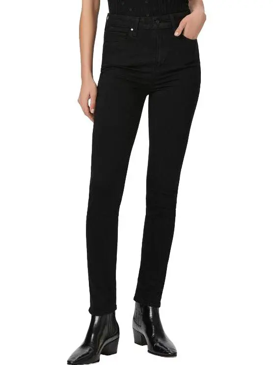 Paige Gemma High-waist Stovepipe Skinny Jeans - Blk Shadow