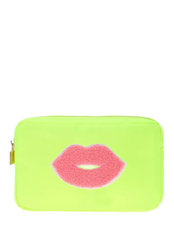 BLOC BAGS Medium Kiss Cosmetic Bag - Neon Yellow