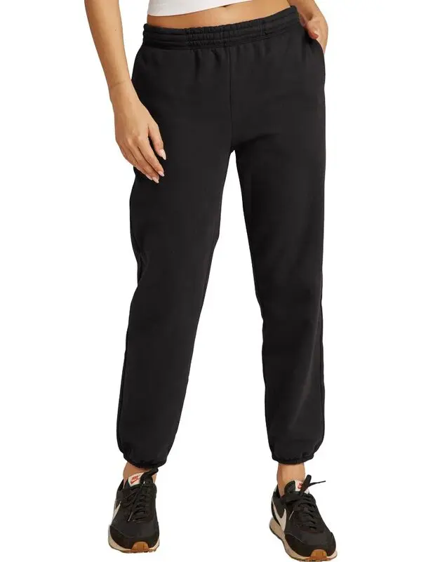Beyond Yoga On The Go Cotton Blend Joggers - Black
