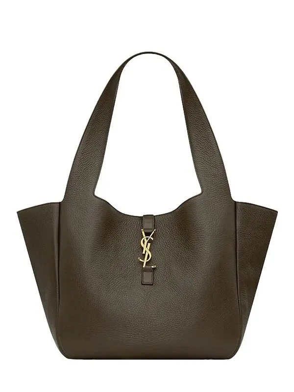 Saint Laurent Le 5 A 7 Bea Shoulder Tote Bag - Light Musk Grained Leather/gold