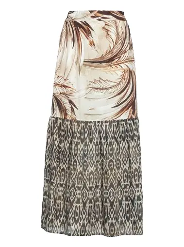NO-NÀ Maxi Flared Skirt - Beige
