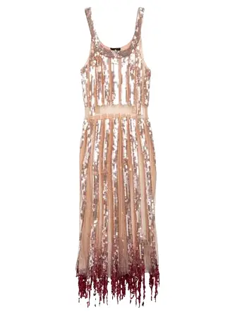 Elisabetta Franchi Midi Trapeze Dress - Pink