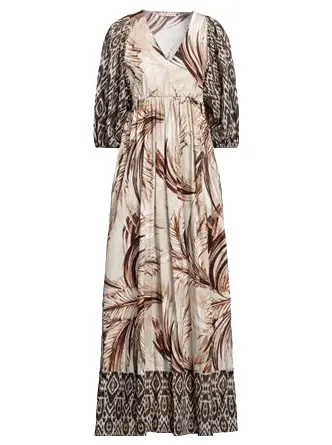 NO-NÀ Floral-print Maxi Dress - Beige