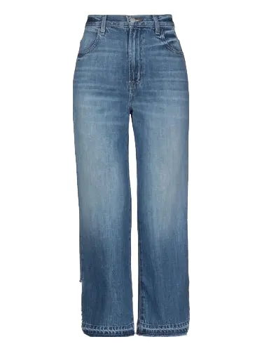 J Brand Wide-leg Cropped Jeans - Blue