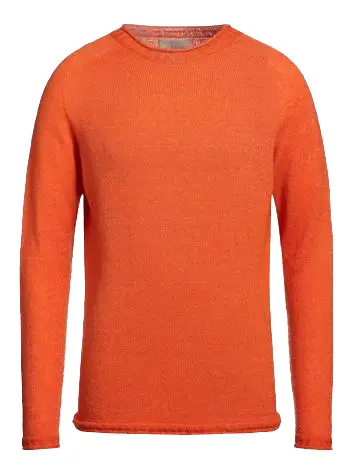 120% Lino Knit Sweater - Orange