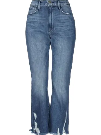 FRAME Cotton-blend Boot-cut Jeans - Blue