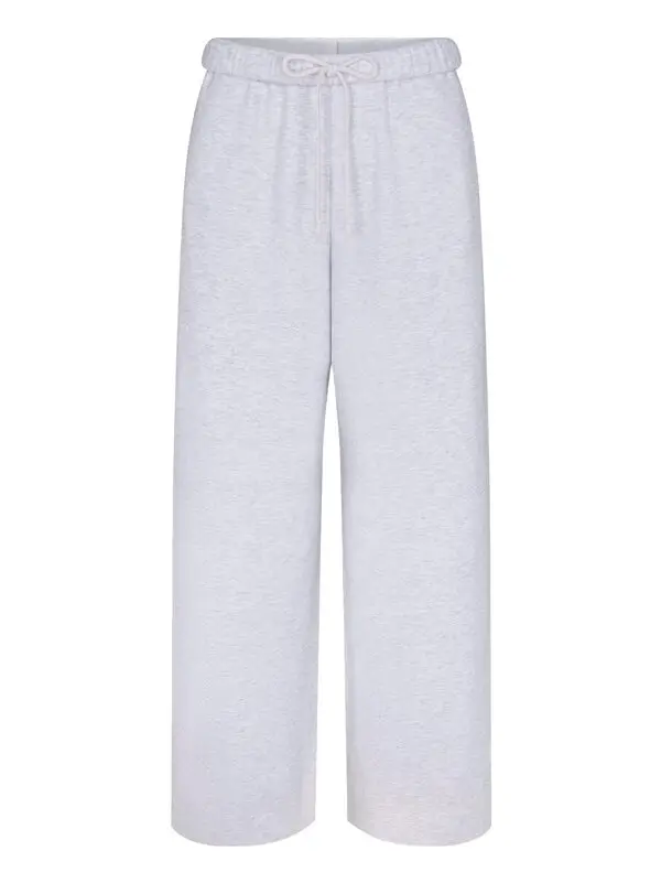 SKIMS Classic Straight Leg Fleece Pants - Light Heather Grey