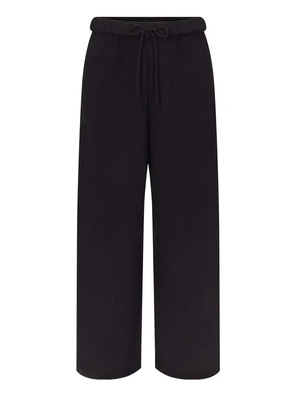 SKIMS Classic Straight Leg Fleece Pants - Onyx