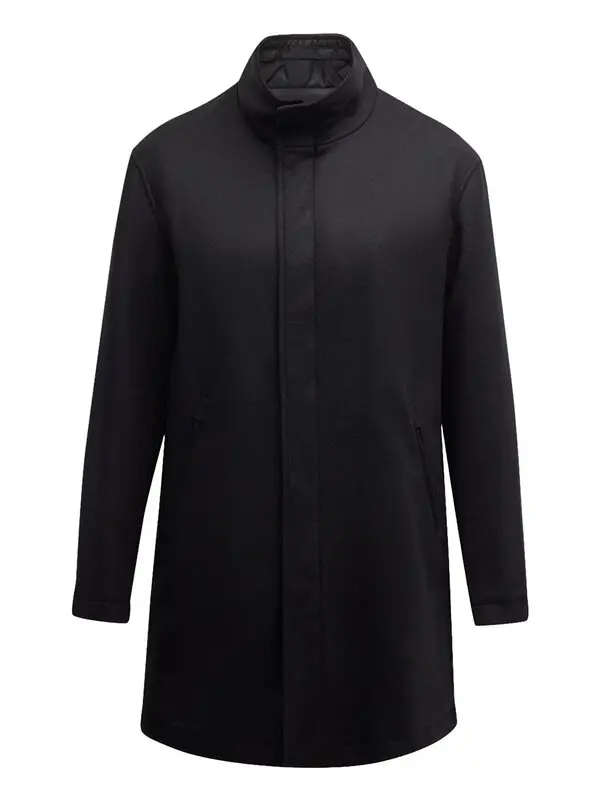 Emporio Armani Reversible Caban Coat - Black