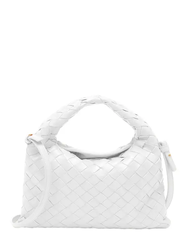 Bottega Veneta Mini Hop Bag - White Brass