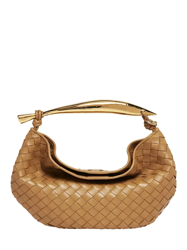Bottega Veneta Sardine Leather Top-handle Bag - Dark Praline