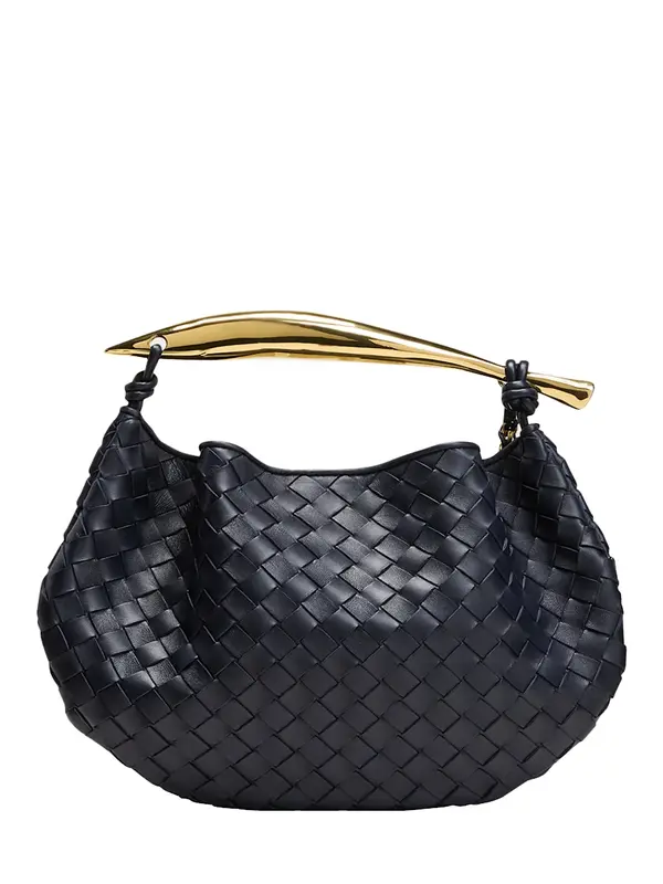 Bottega Veneta Sardine Leather Top-handle Bag - Space-brass