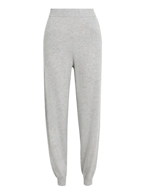 Iris & Ink Helen Wool And Cashmere-blend Track Pants - Light Gray