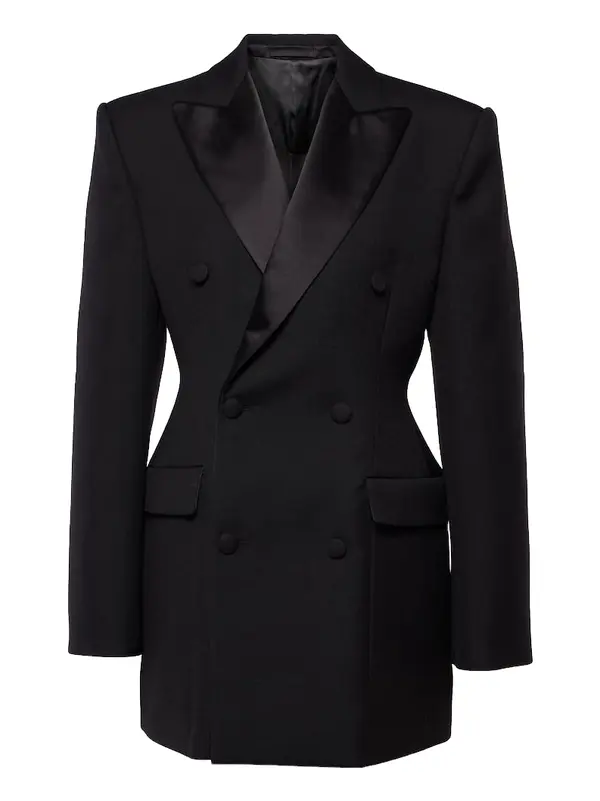 Wardrobe.NYC Wool Blazer Minidress - Black