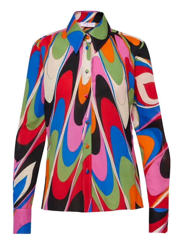 Emilio Pucci Onde Printed Cotton Shirt - Multicoloured