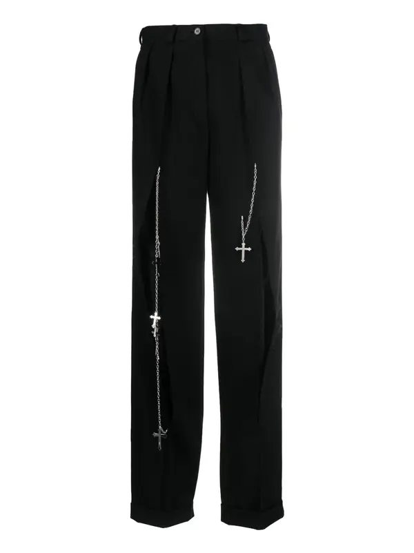 ALMAZ Chain-link Trousers - Black