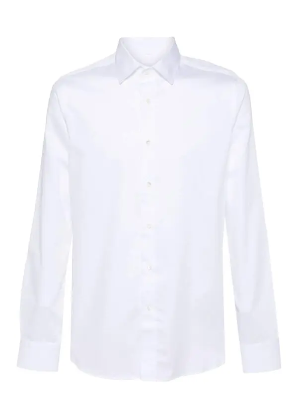 Canali Long-sleeve Cotton Shirt - White