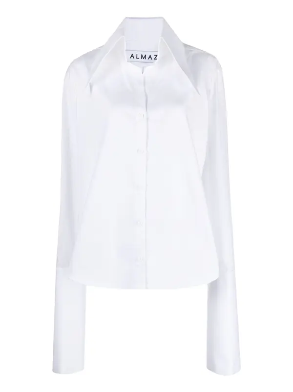 ALMAZ Split-detail Cotton Shirt - White